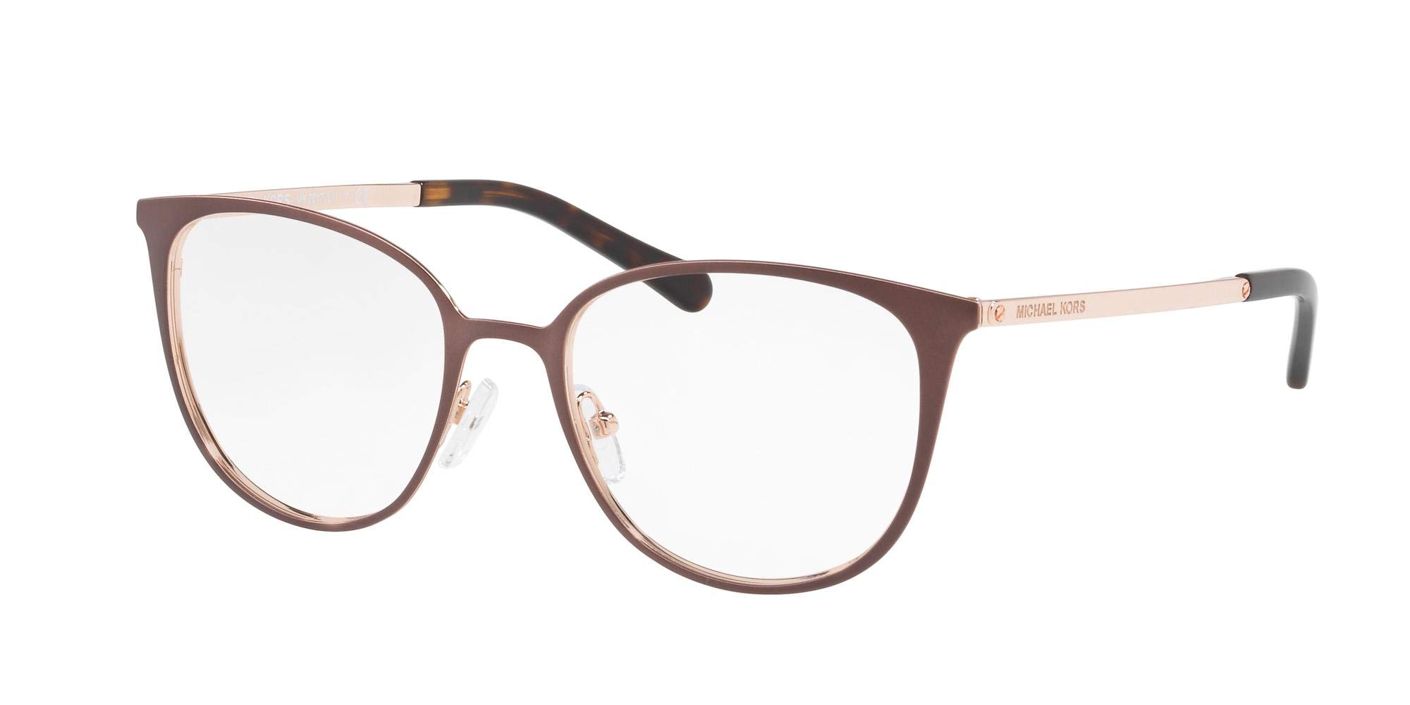 Michael Kors MK3017-1188 Eyeglass Frame LIL SATIN BROWN/ROSE GOLD w/DEMO LENS 51mm