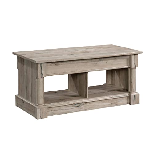Sauder Palladia Lift-top Coffee Table, L: 43.15" x W: 21.65" x H: 19.61", Split Oak Finish