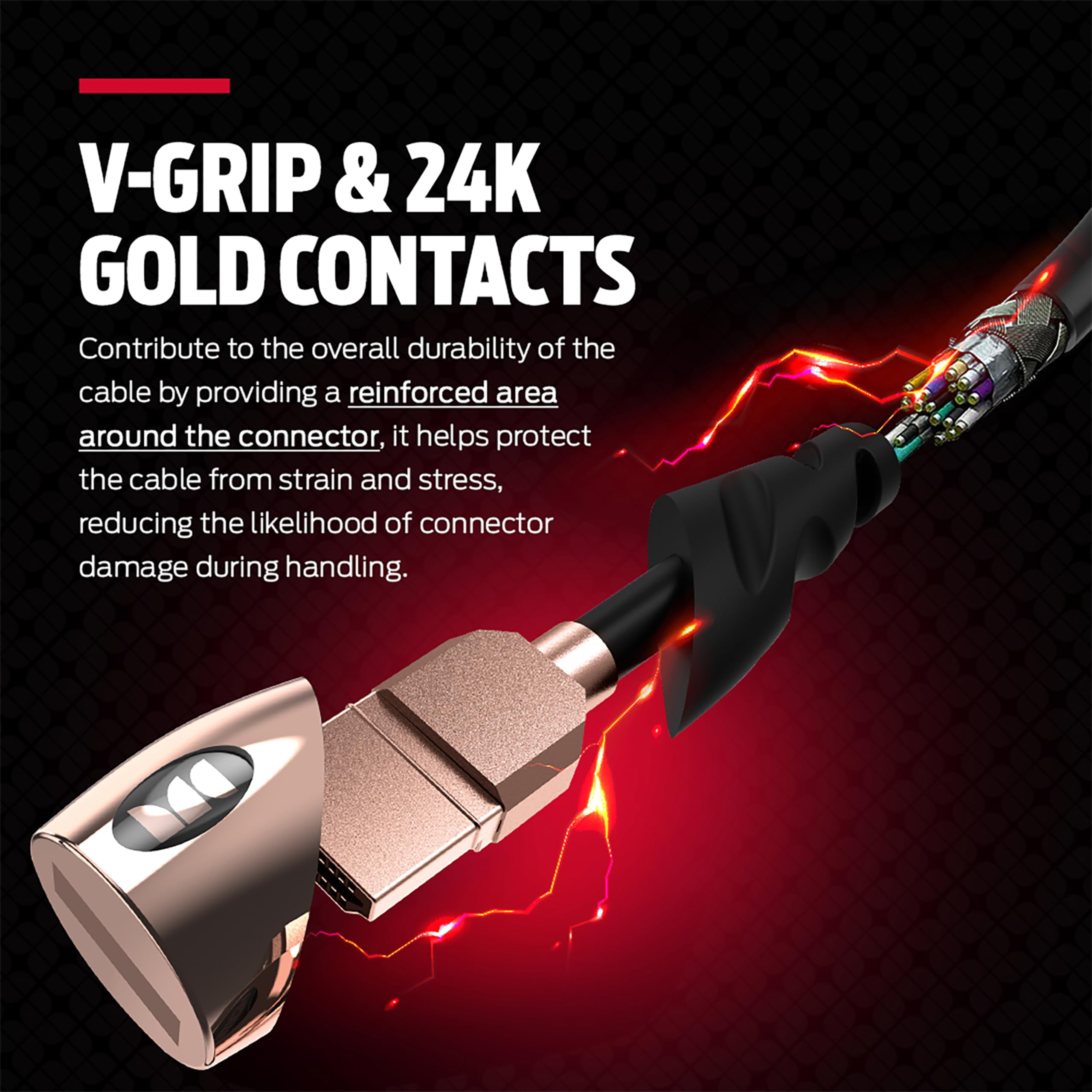 Monster 4Ft HDMI Electronic Cable 4K Ultra Hd with Ethernet Cord 60/120 Hz Refresh Speed 21Gbps 1080p Video Corrosion Resistant Gold Contact for Projector/Laptop/Monitor/Television/Personal Computer