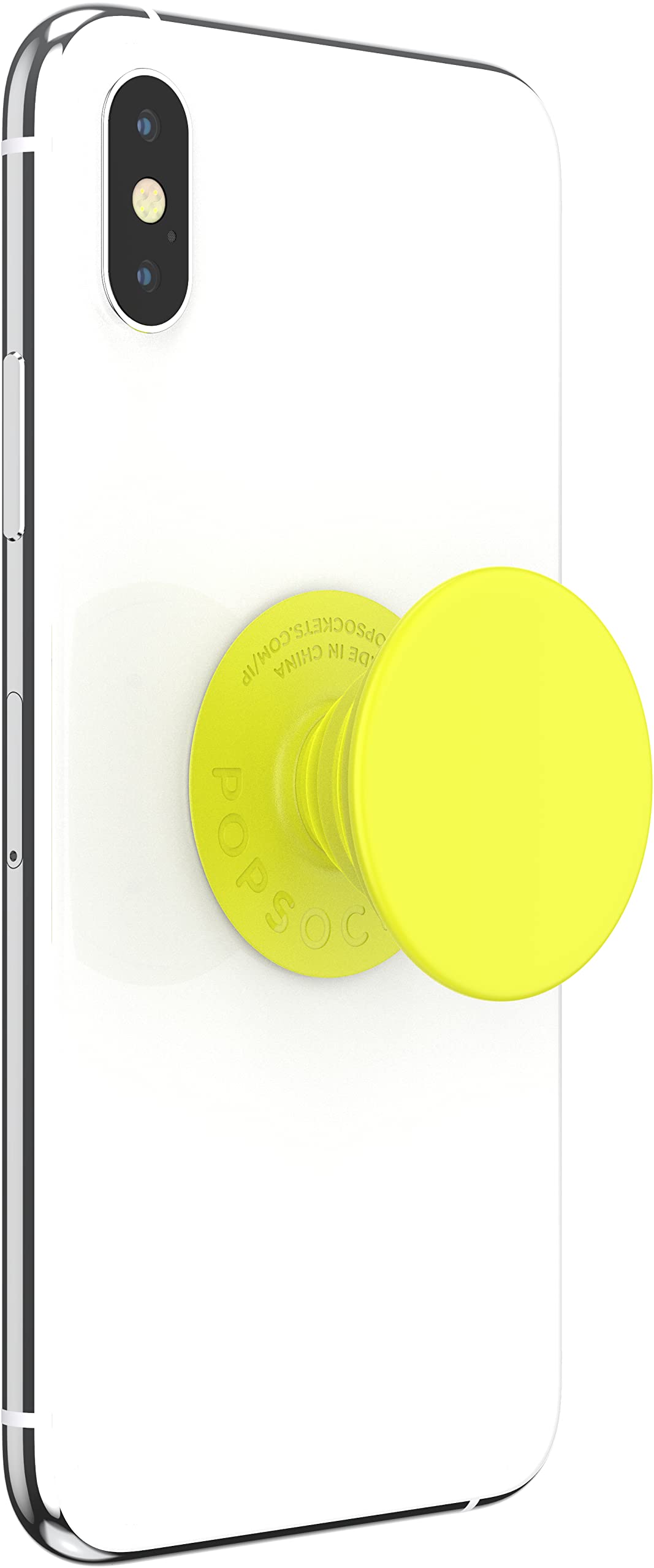 PopSockets Phone Grip with Expanding Kickstand, Solid PopGrip - Neon Yellow