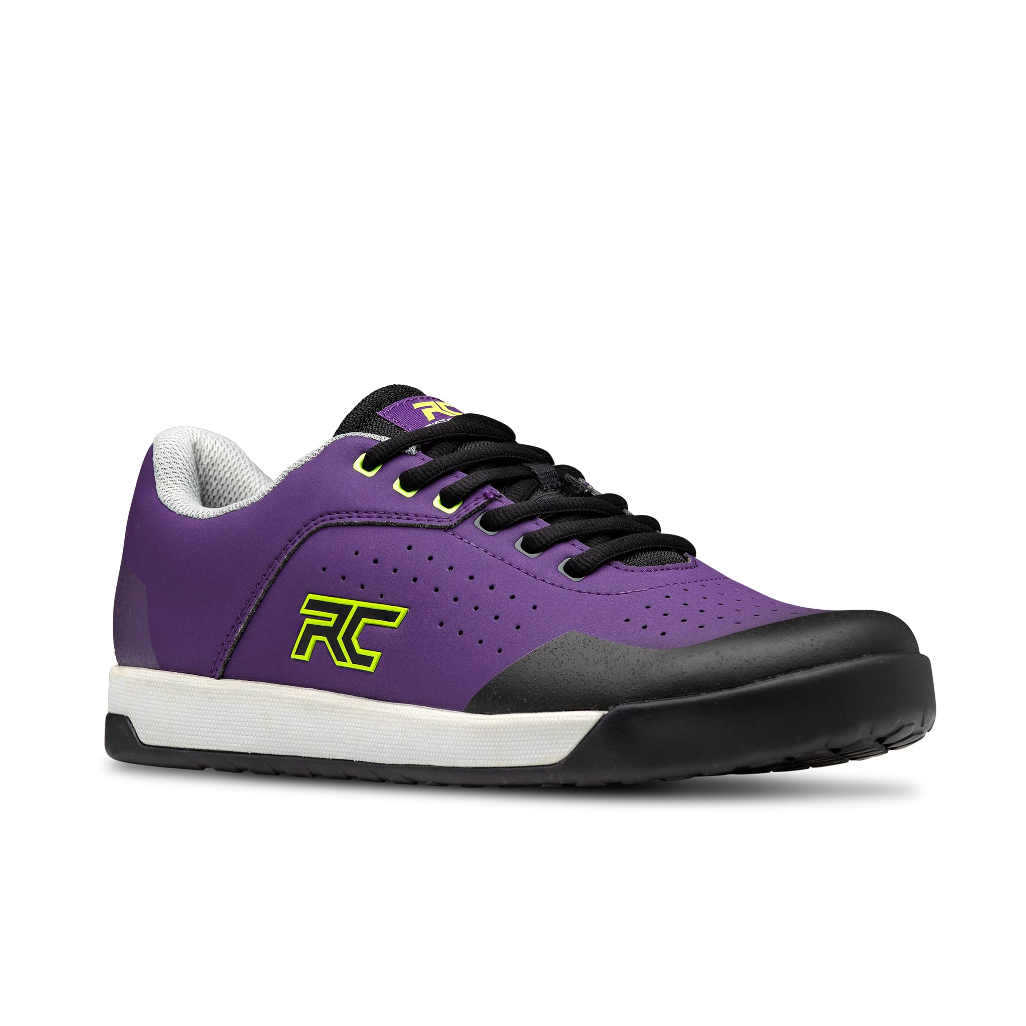 Ride Concepts Men's Hellion Bike Shoe Purple/Lime, 8.5 M US