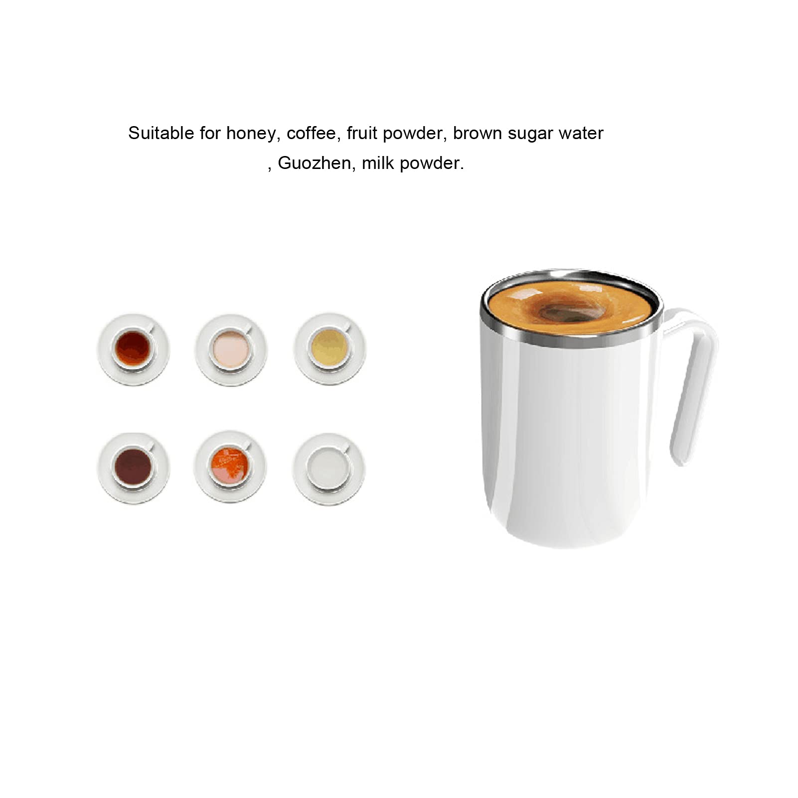 Smart Hot Beverage Blender Cup, Self Stirring Beverage Cup, Automatic Mixing Coffee Blender Cup, Automatic Self Stirring Coffee Cup