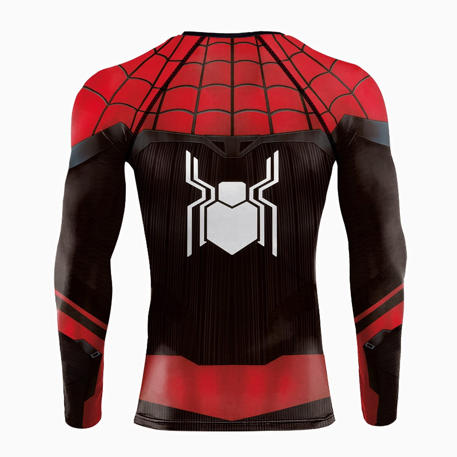 Teanoon Men's Compression Shirt 3D Print Long Sleeve Workout Shirts Athletic Fitness Gym Top for Men X-Large