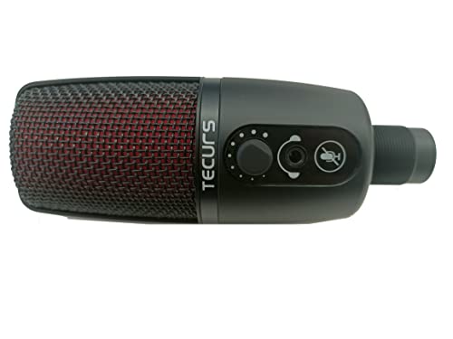 TECURS USB Microphone Condenser, PC Microphone Kit for Computer, Streaming Mic with Adjustable Boom Arm, Gaming,Microphone for Podcast, Twitch, YouTube, PS4, PS5