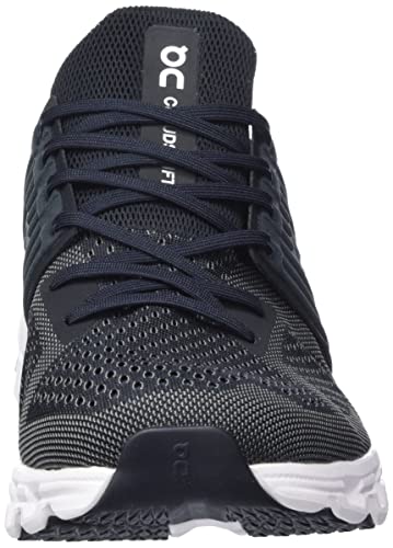 On Men's Cloudswift Sneakers, Black/Rock, 10.5 Medium US
