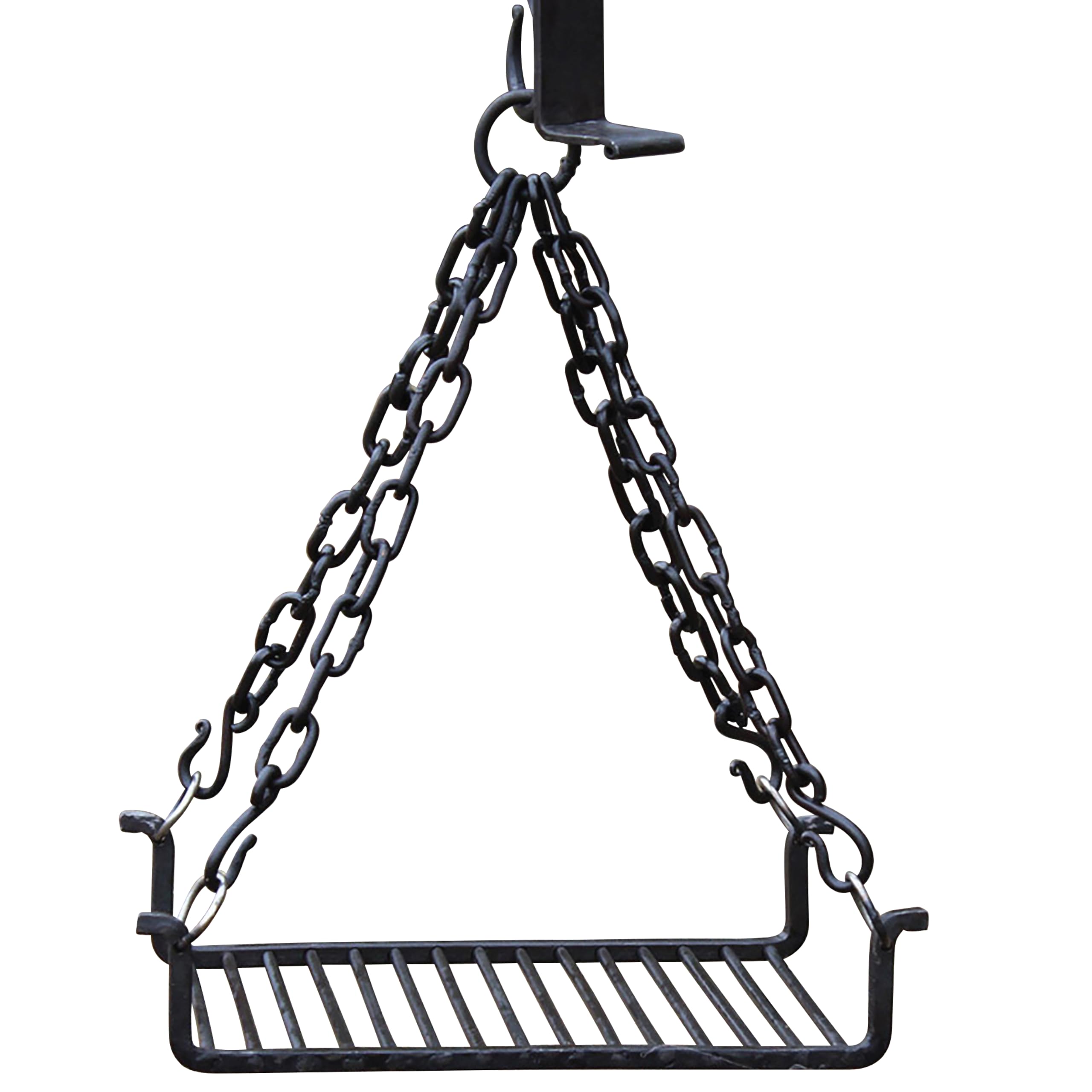 Medieval Style Hand Forged Camping Outdoor Iron Grill 9.5" x 13.5" Cooking Area