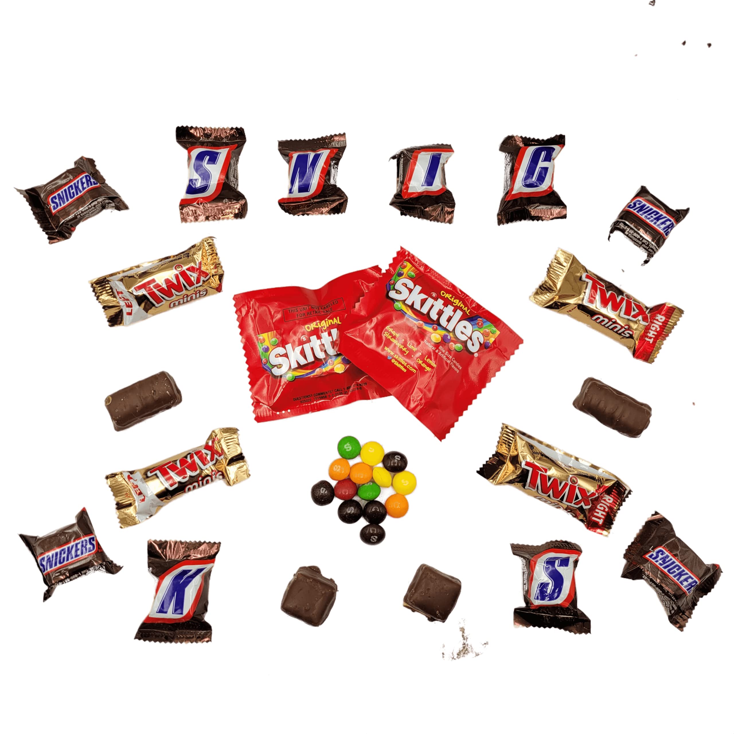 Mars Chocolate assorted candy variety pack, Snickers, Twix, Skittles & Starburst, Individually Wrapped β 2lbs. (85 Pieces)