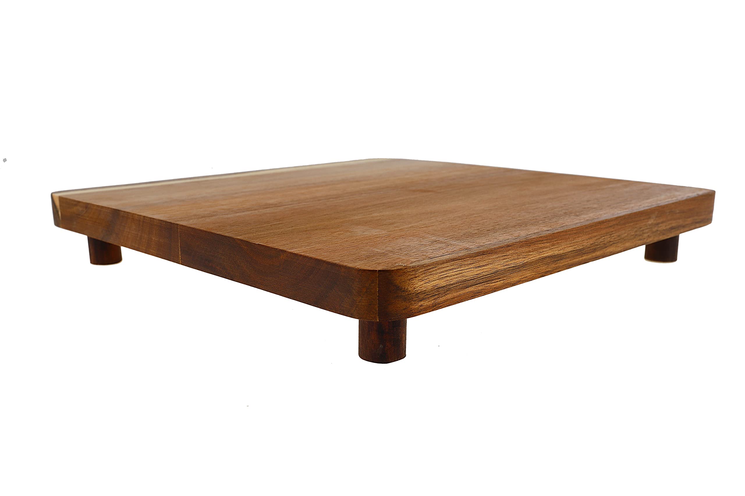 soldbbq Grill Griddle Cutting Board With 4 Legs for Blackstone, Acacia Wood Cutting Board for Camp Chef and More Grill Griddle, 11.8" L x 11.8" W
