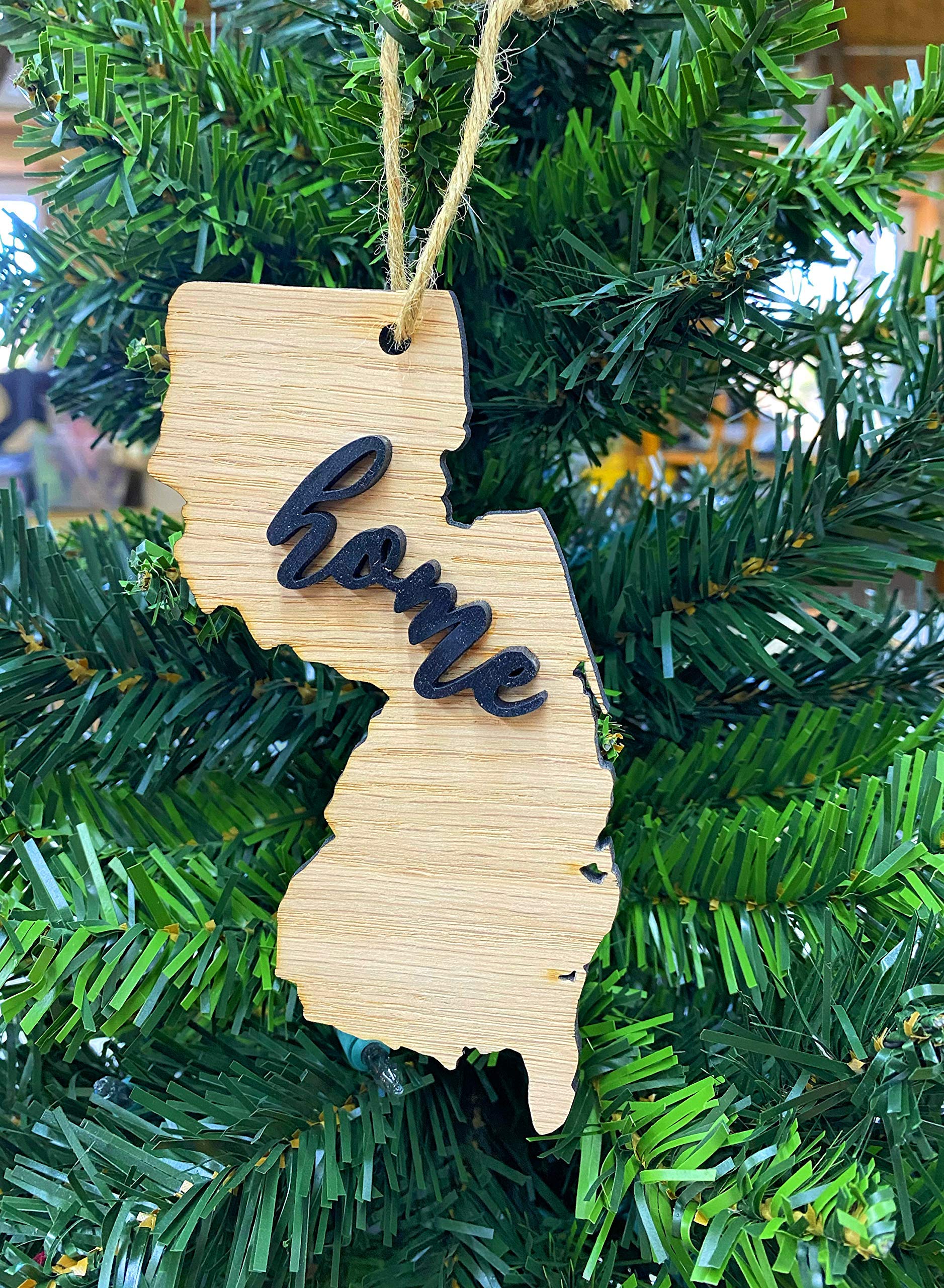 New Jersey State Ornament Keepsake Decoration Holiday Gift Home Ornie Party Favor