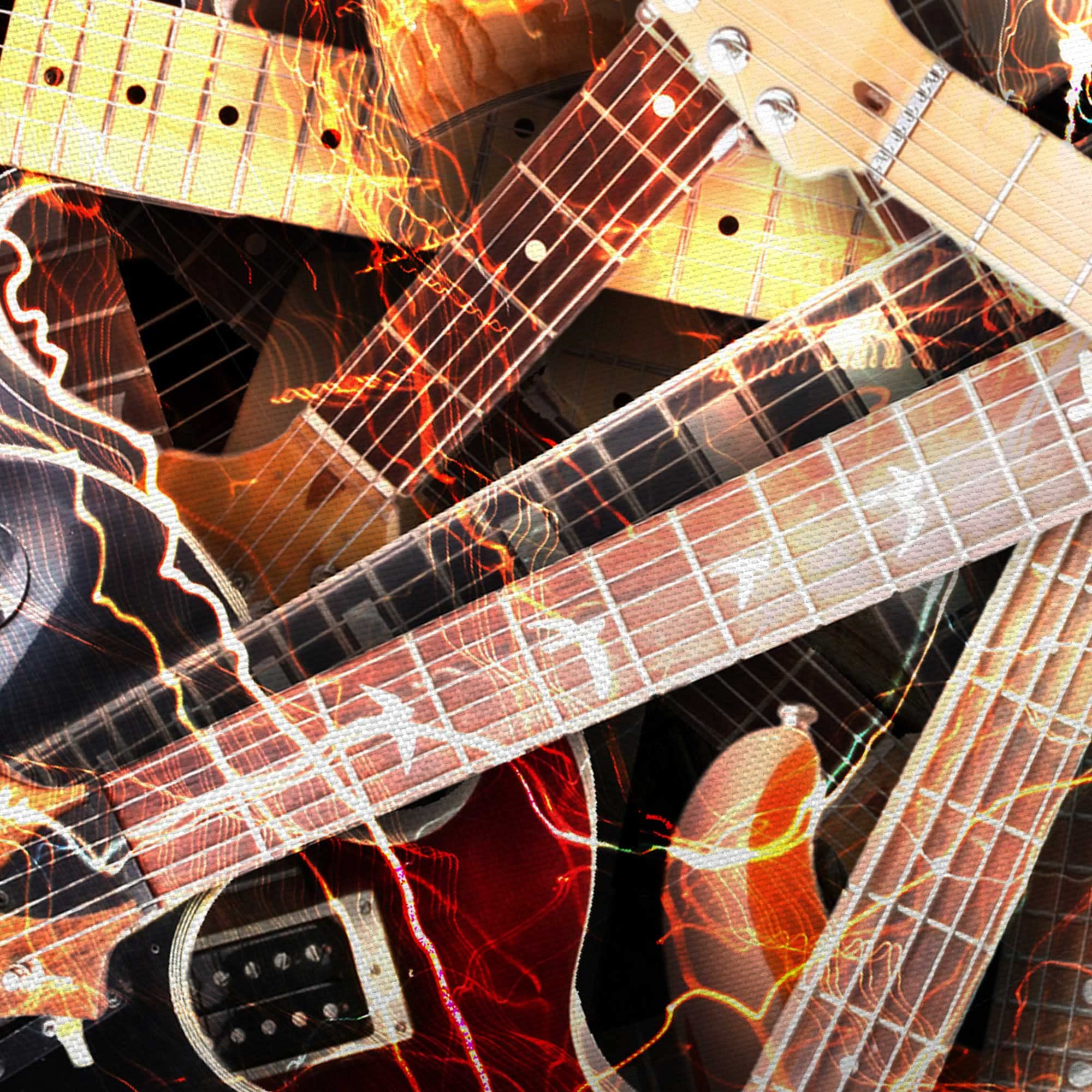 Music Tapestry, Guitar Musical Tapestry Wall Hanging for Bedroom, Instrument Rock Style Lover Tapestry Home Decor (80"W X 60"H)