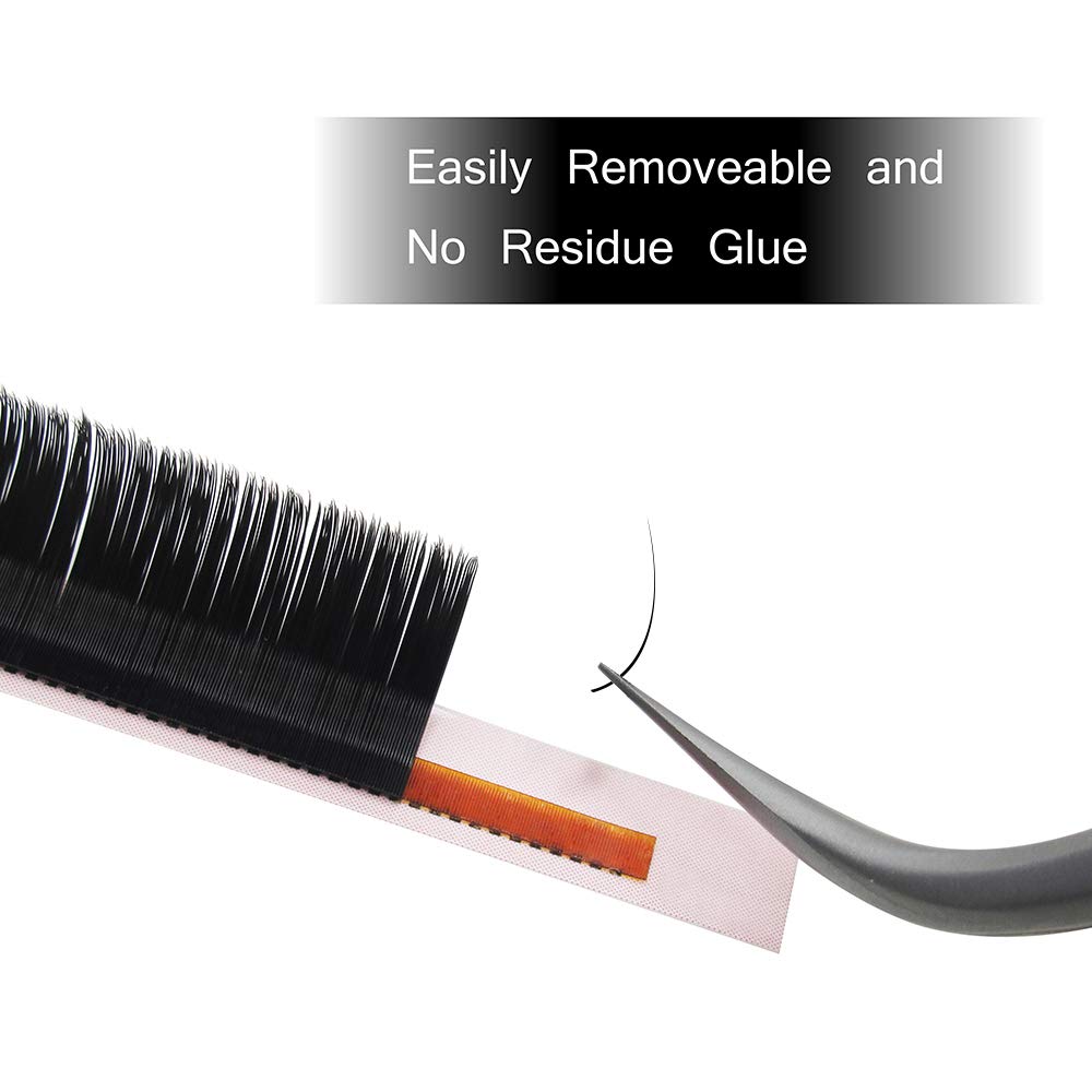 QUEWEL Eyelash Extensions 0.15mm C Curl Mix 8-15mm Supplies Matte Black Individual Eyelashes Salon Use|0.03/0.05/0.07/0.10/0.15/0.20mm C/D Single 8-18mm Mix 8-15mm/10-15mm|(0.15 C Mix8-15mm)