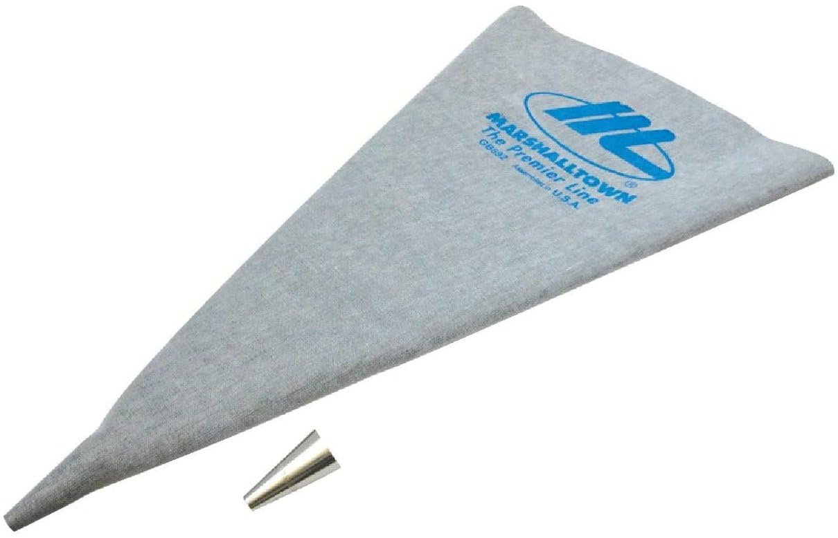 MARSHALLTOWN Masonry Grout Bags for Mortar and Grout, Masonry Tools, Tiling Tools, Durable Black Vinyl Bag, 12 x 24 Inch, Tip Included, Made in USA, GB692