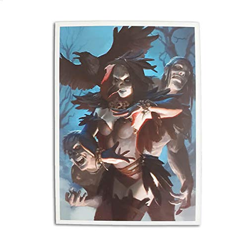 Morgan, Raven Necromancer - 100 Matte Card Sleeves (FN2S)