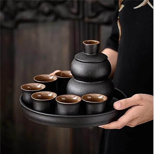 MMLLZEL Gourd Rice Wine Wine Heater Hot Wine Pot Household Wine Ware Ceramic White Wine Glass Hot Warm Wine Pot