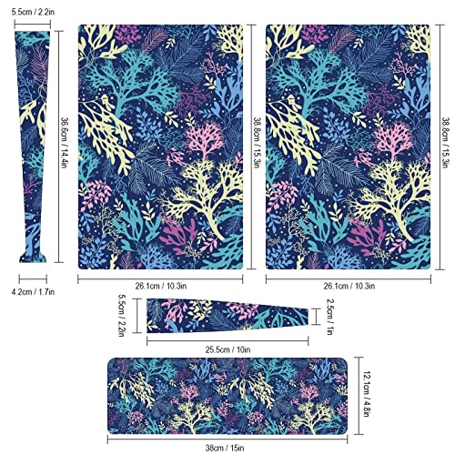 Underwater Seaweed Full Protective Skin Cover Design Wrap Decal Sticker Compatible with PS5 Digital Edition Console and Controller