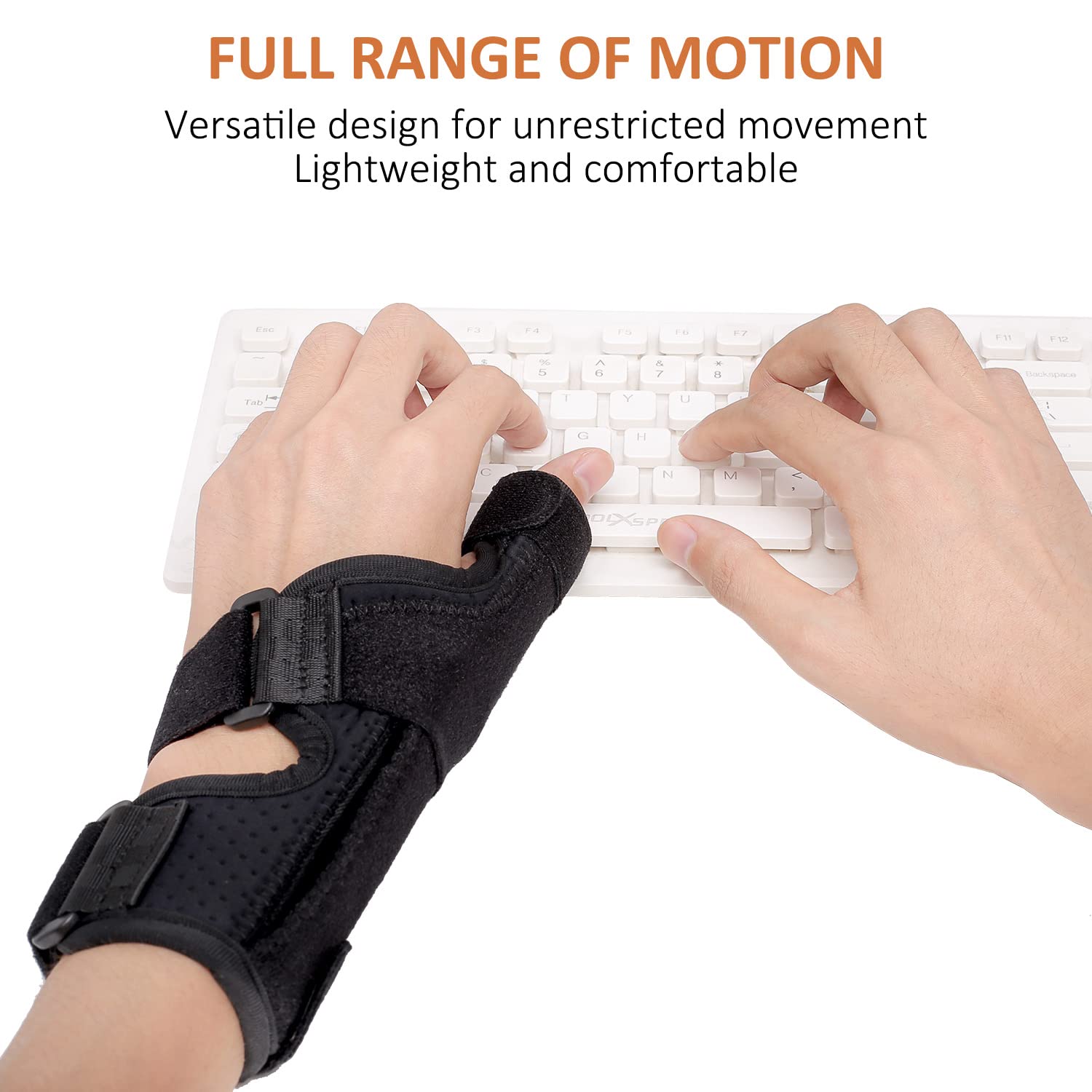 Scurnhau Thumb Brace, Thumb Spica Splint, Thumb Wrist Stabilizer Pain Relief for Arthritis, Tendonitis, BlackBerry Thumb, Trigger Thumb, Sprained, Carpal Tunnel Supporting, Fits Left or Right Hand