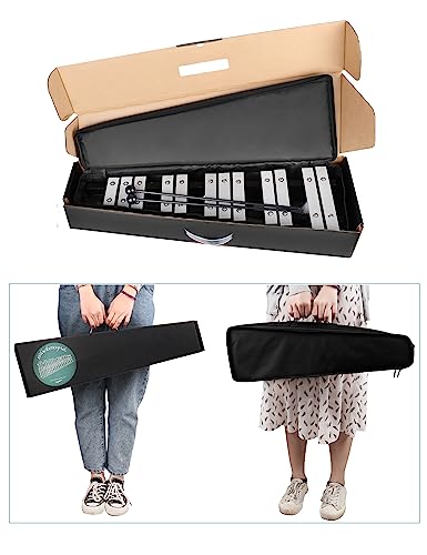 Mr.Power 30 NOTES Foldable Glockenspiel Xylophone Vibraphone Percussion Instrument Musical Instrument with Mallet, Mallet Mute Cover, Carrying Bag, Carrying Box