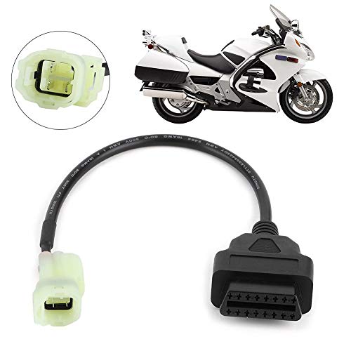 Motorcycle Diagnostic Cable, OBD2 to 4 Pin Diagnostic Adapter Cable Motorcycle Fault Detection Parts Fit for Motorbikes or Similar