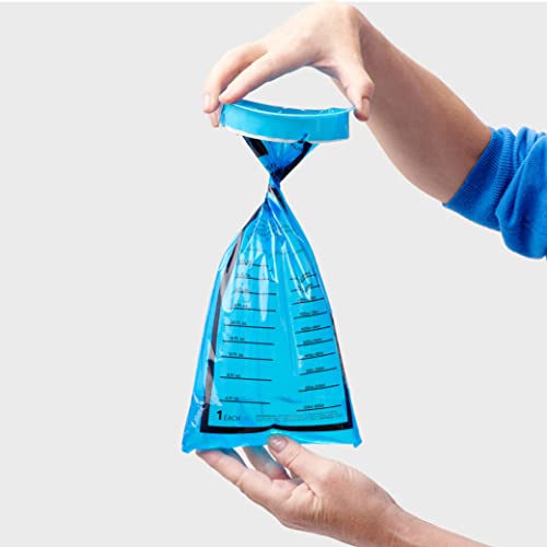 Medline Blue Emesis Bags, Vomit Bags, Motion Sickness Bags, Disposable, Graduated Markings, Urgent Cares, Cars, Boats, Planes, 24 Pack