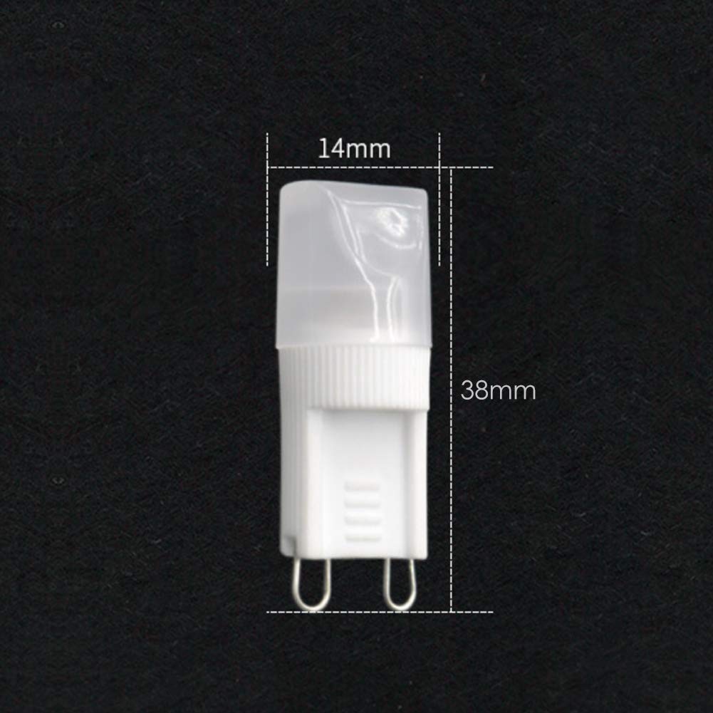 Mini G9 LED Bulb 2W(6 Pack), G9 Short LED Bulbs Replacement 20W Equivalent Halogen Bulbs Warm White 3000K G9 Light Bulbs for Home Lighting Application, Ceiling Fan, Dimmable, AC110V