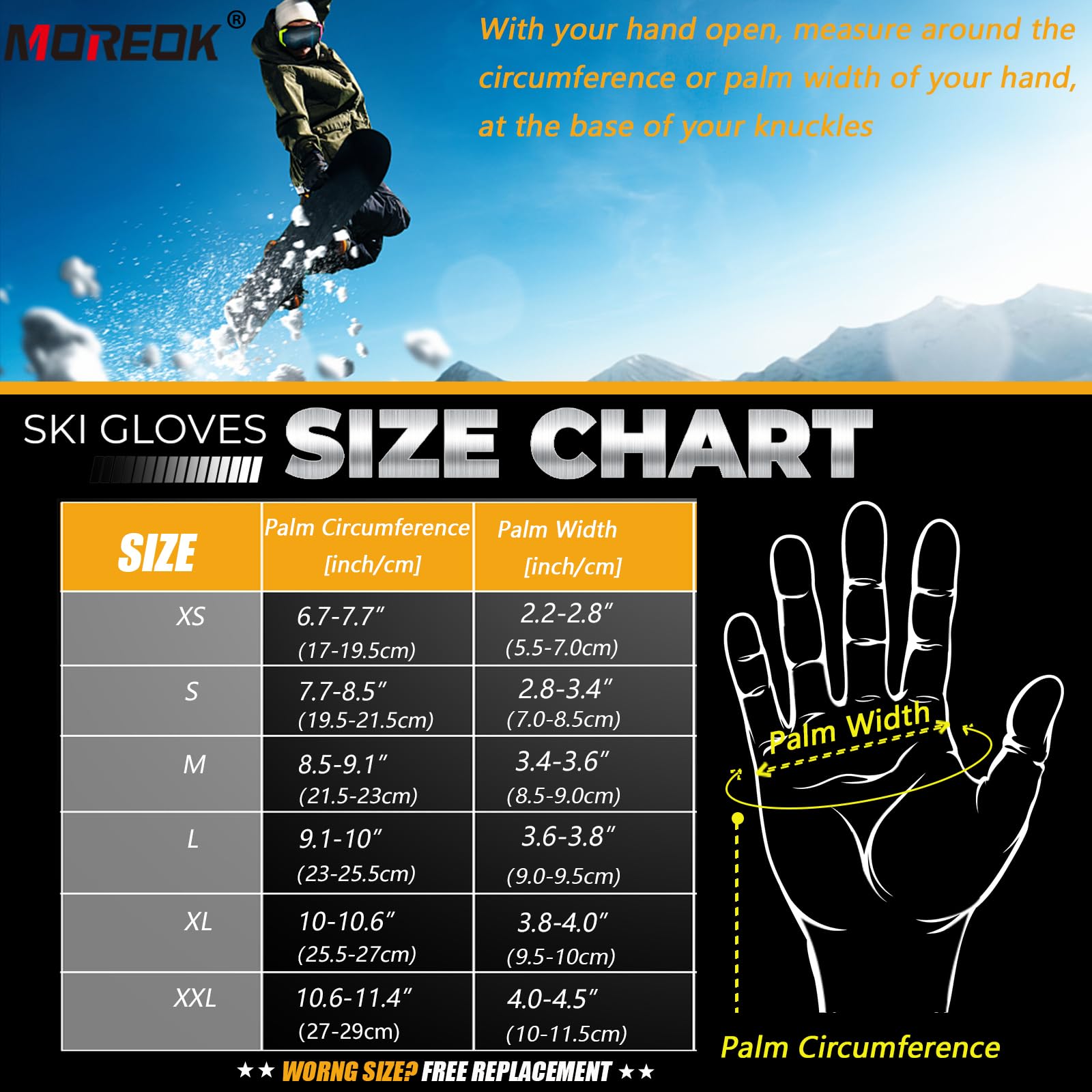 MOREOK Waterproof & Windproof -30°F Winter Gloves for Men/Women, 3M Thinsulate Thermal Gloves Touch Screen Warm Gloves for Skiing,Cycling,Motorcycle,Running-Pink-S