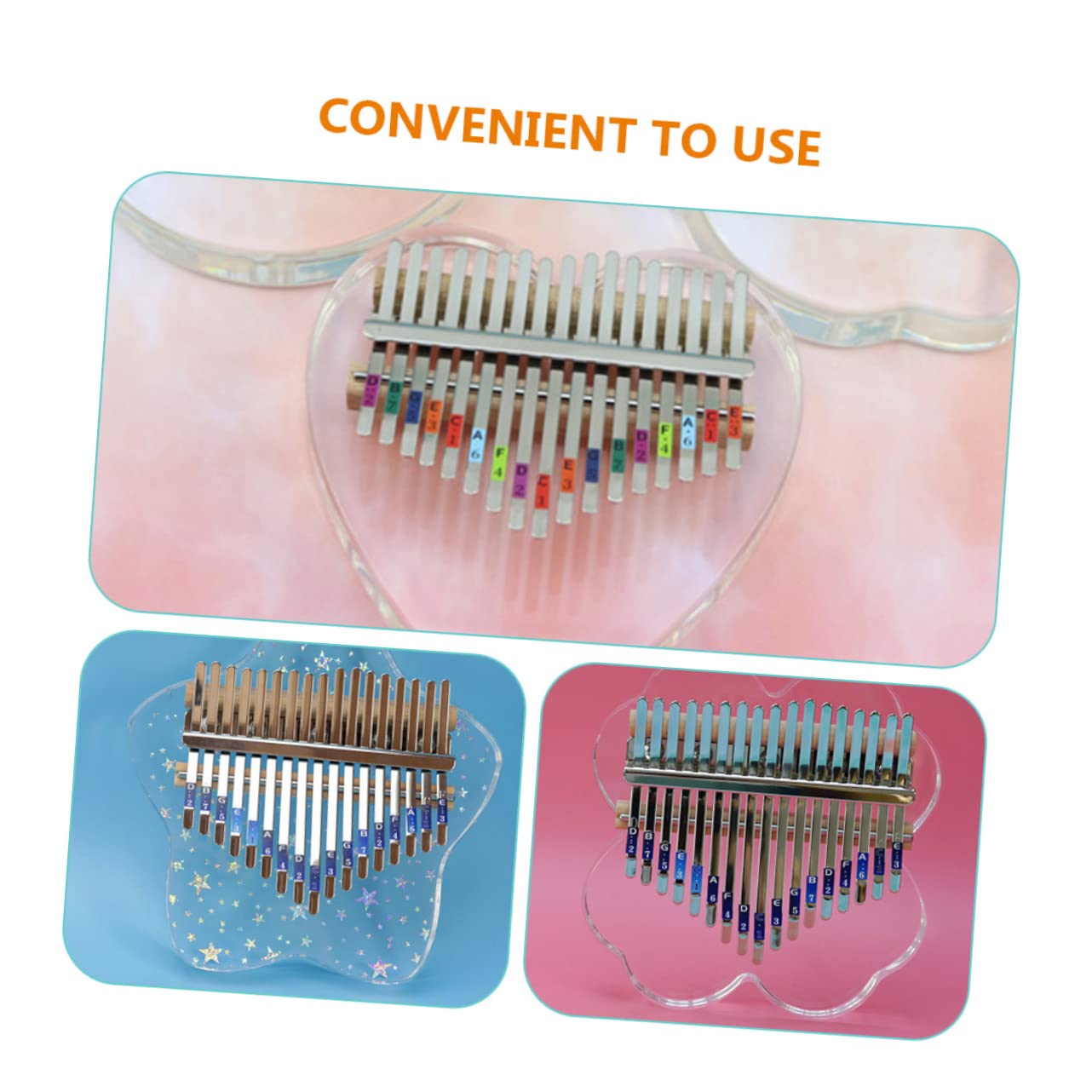 Vaguelly 5pcs Adult Supplies Thumb for Beginner Thumbs Note Stickers Kid Finger -Key Adhesive Scale Musical Piano Key Sticker Decals Instrument Kalimba Keys Learning