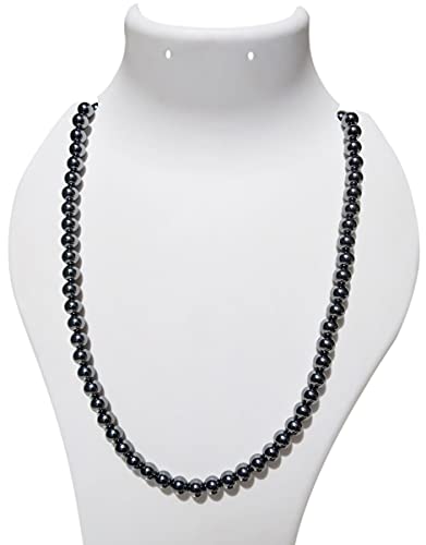 Morocca Long Shungite Necklace W/ 95 Black Round Beaded Natural Gemstone Stone Men Necklaces+5 DIY Shungnite Beads