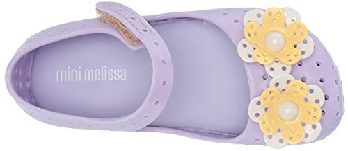 Mini Melissa Girls' Mini Furadinha XII Mary Jane Flat Purple 5 Medium US Toddler