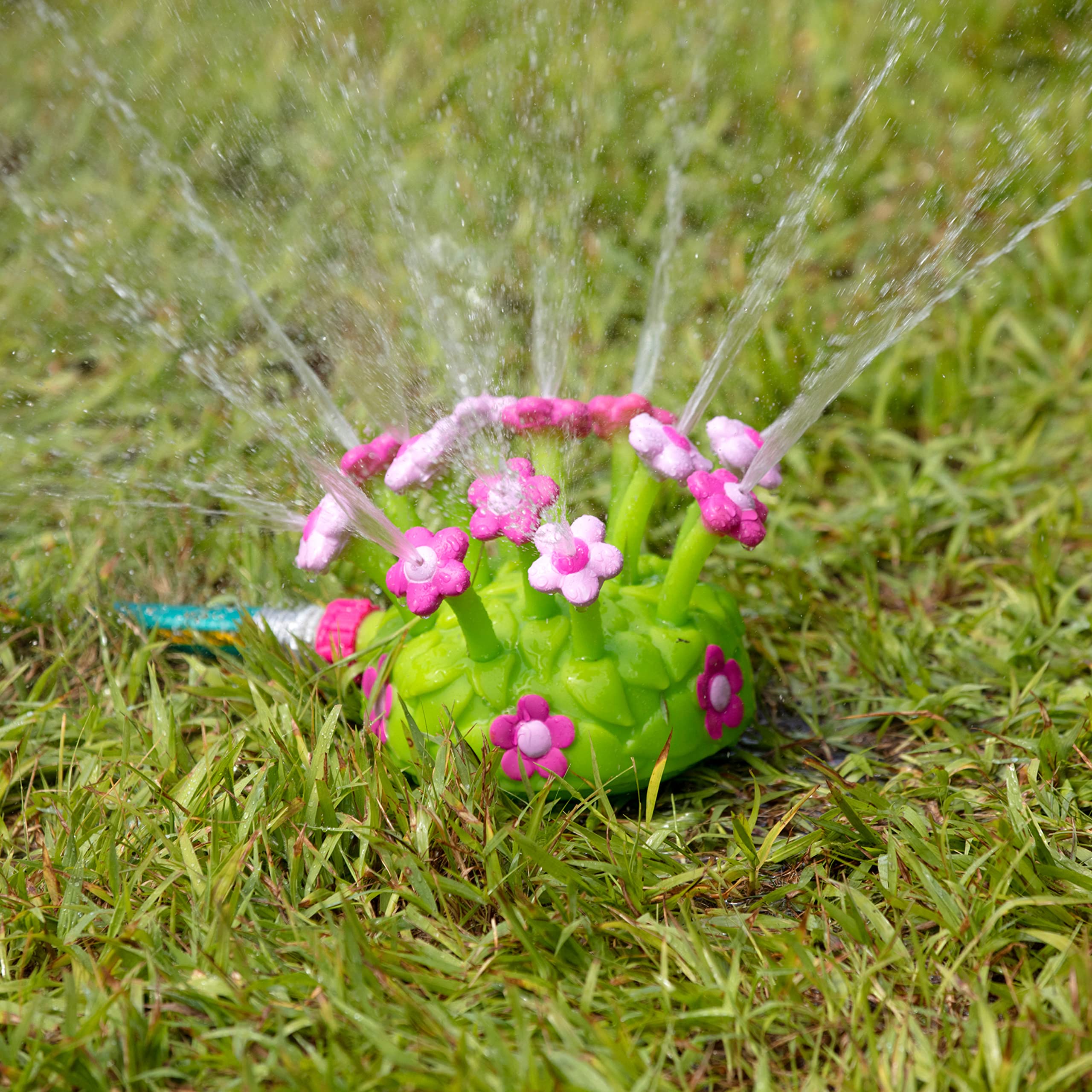 Melissa & Doug Sunny Patch Pretty Petals Flower Sprinkler Toy With Hose Attachment for 3+ years