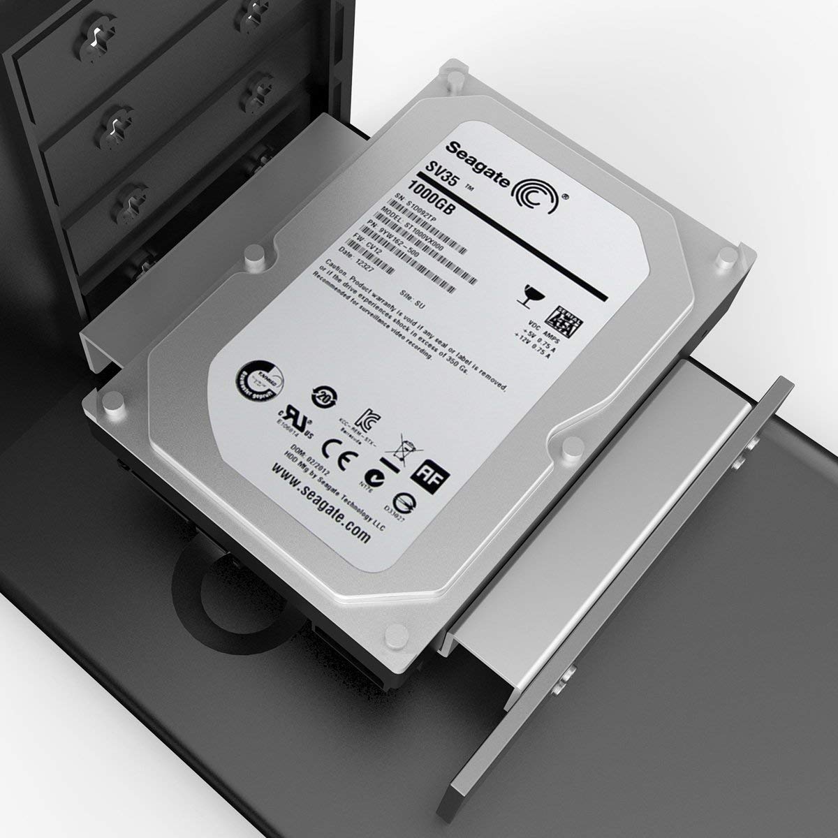 ORICO Aluminum 5.25 Inch to 2.5 or 3.5 Inch Internal Hard Disk Drive Mounting Kit with Screws and Shock Absorption Rubber Washer- Silver