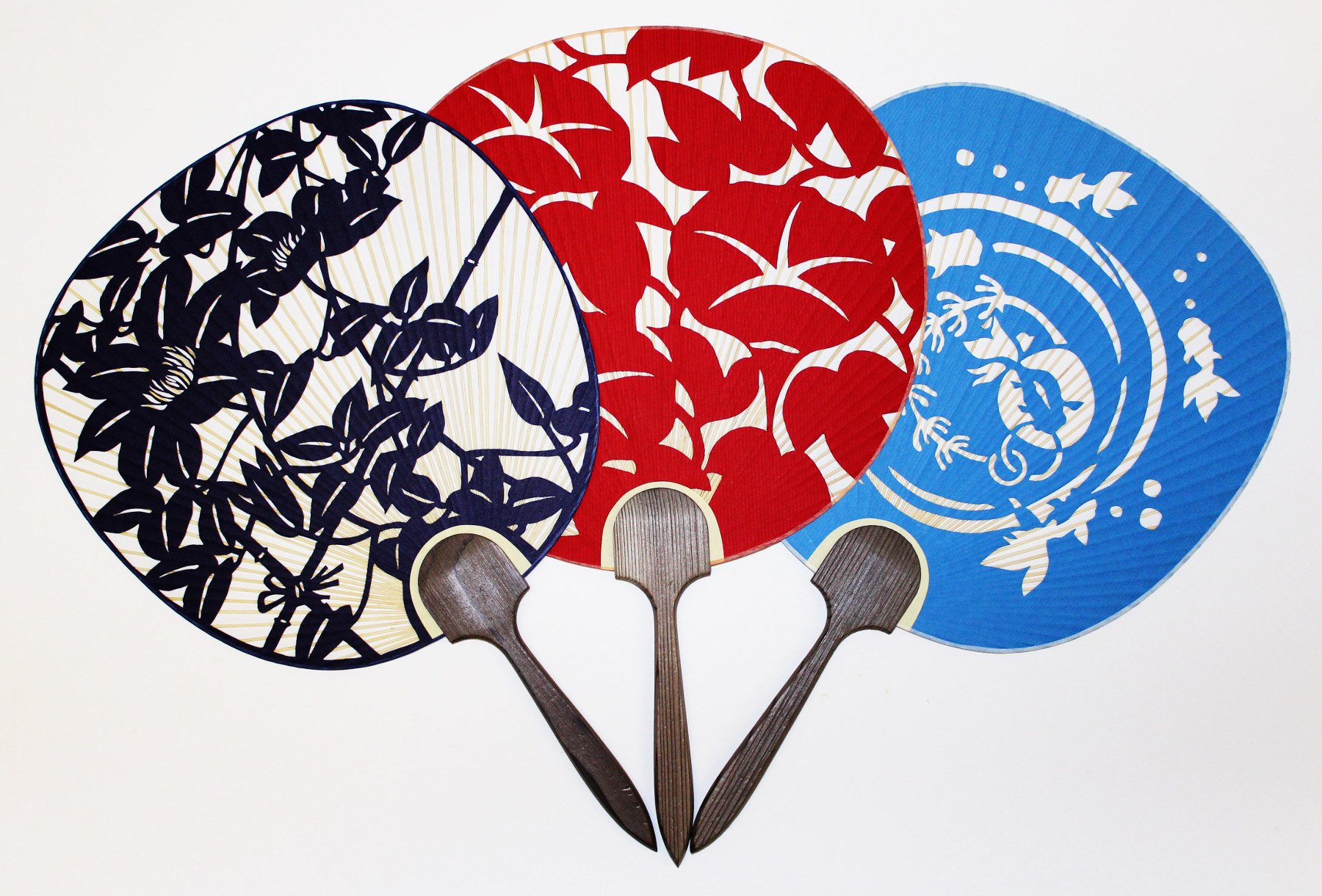 maruten uchiwa japanese pattern window side red 0