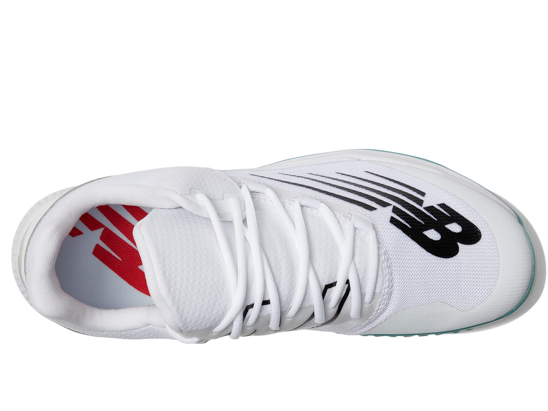 New Balance Men's FuelCell 4040 V6 Turf-Trainer Baseball Shoe, White/Black, 11
