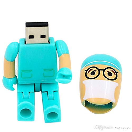MOJO 32GB Cute Doctor Surgeon Character USB Flash Drive - Fast Data Transfer for Computers, PCs, Laptops, Desktops, Macs (32 GB)