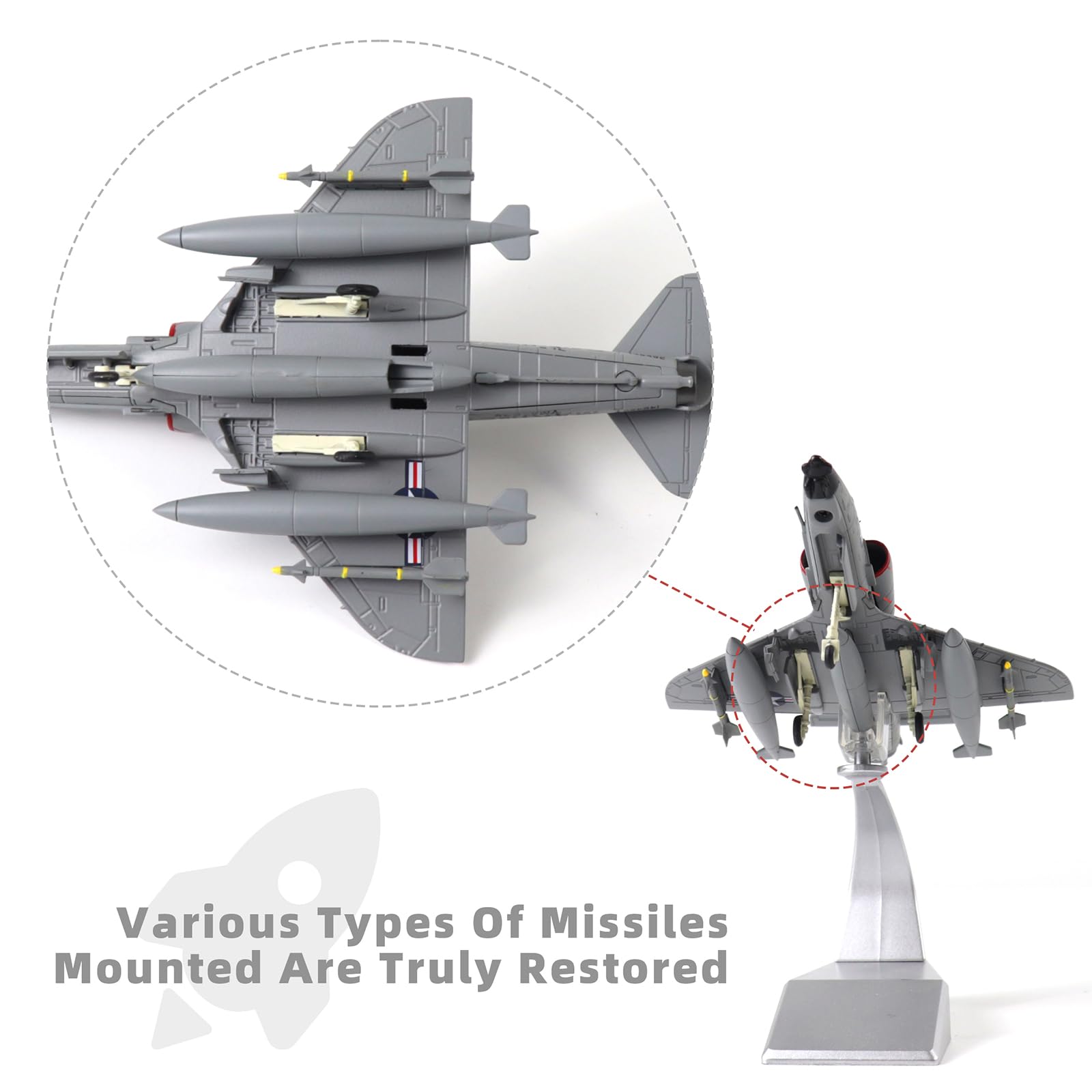 NUOTIE 1/72 A-4 Skyhawk Attack Pre-Build Diecast Metal Aircraft Model Kits U.S. Marine Corps Replica Military for Display Collection or Gift(VMA-242 1st Maw)