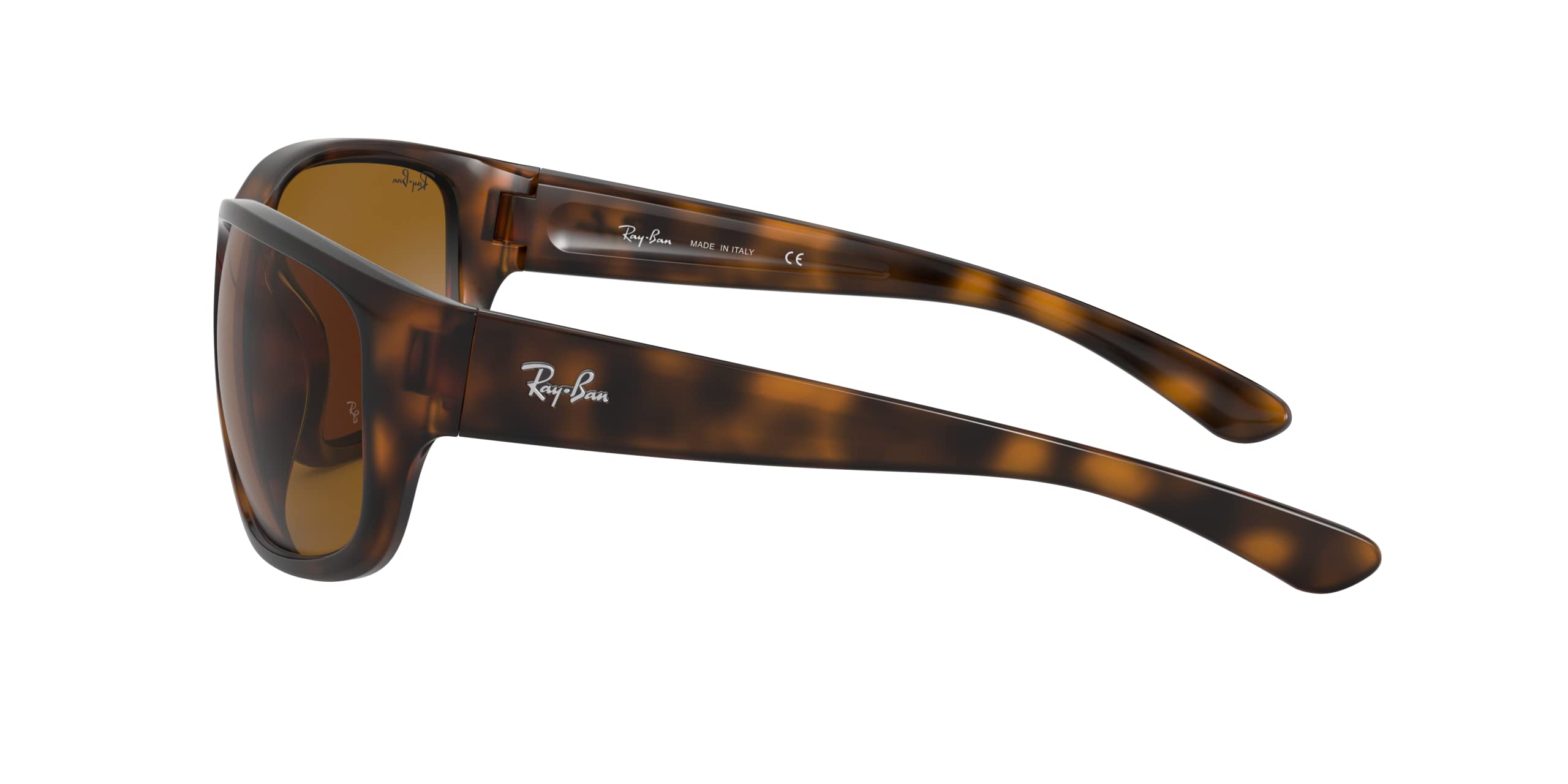 Ray-Ban Rb4300 Square Sunglasses, Light Havana/B-15 Brown, 63 mm