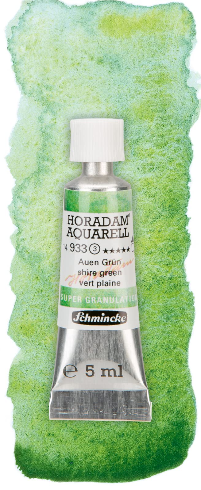 Schmincke - HORADAMĀ® AQUARELL, Super- Granulation Set Shire 5 x 5 ml tubes, 74 860 097, cardboard set, very strong granulating colors, finest, supergranulating watercolors