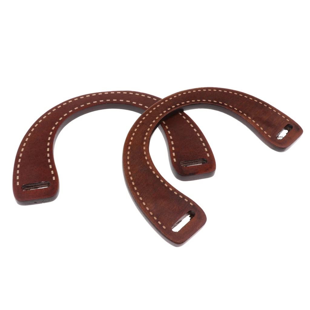 ZLXDP Wooden Bag Handle Purse Frame Strap Handbag Craft Repair Accessories