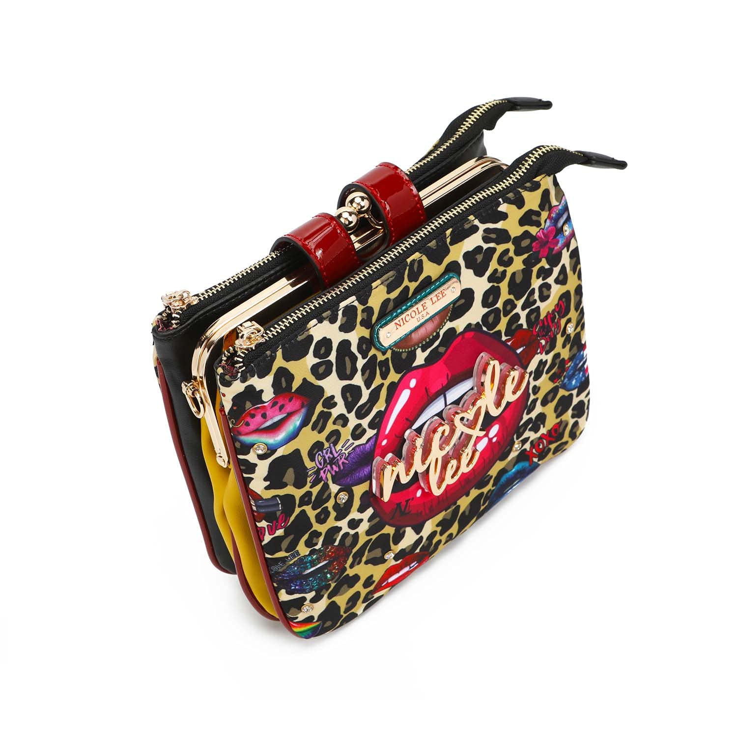 Nicole Lee Wild Lips Kiss Lock Crossbody