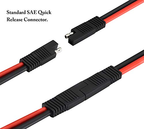 zdyCGTime 2 Pin Power Industrial Circular Connector to SAE Cable for Solar Panel Suitcase and Grand Design, Fit for Furrion, Forrest River RV Solar Panel Suitcase, Grand Design RV's Industry(10AWG)