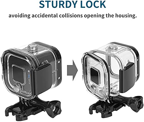 Nechkitter 60m Dive Protective Housing Case for GoPro Hero 5 Session Hero 4 Session Hero Session, High Transmission Waterproof Housing Case