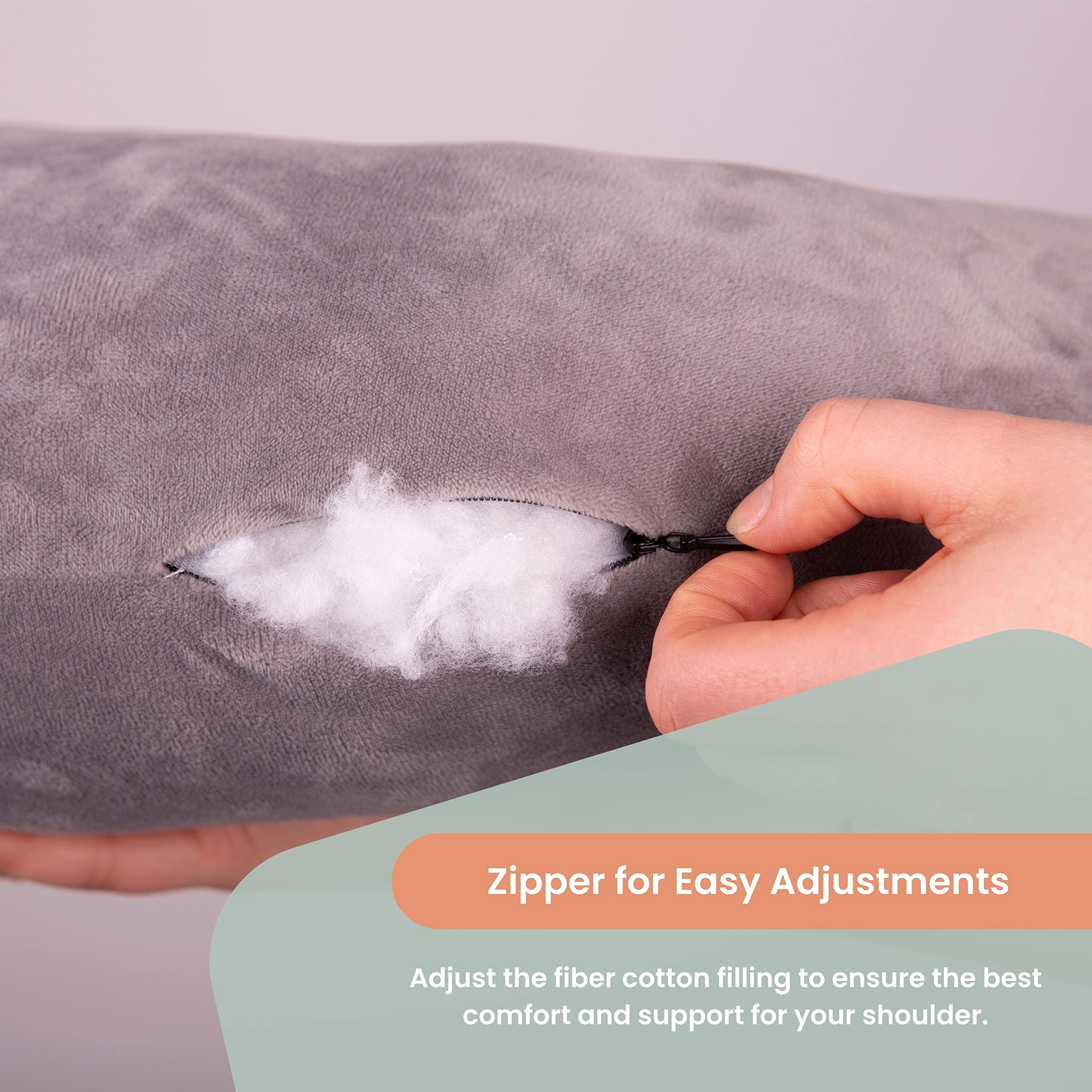 MOYOAMA Rotator Cuff Pillow with Arm & Shoulder Support - Post Shoulder Surgery Pillow, Shoulder Pillow, Arm Pillow, Arm Pillows for Adults, Shoulder Relief Pillow, Pain Side Sleeper with Pocket