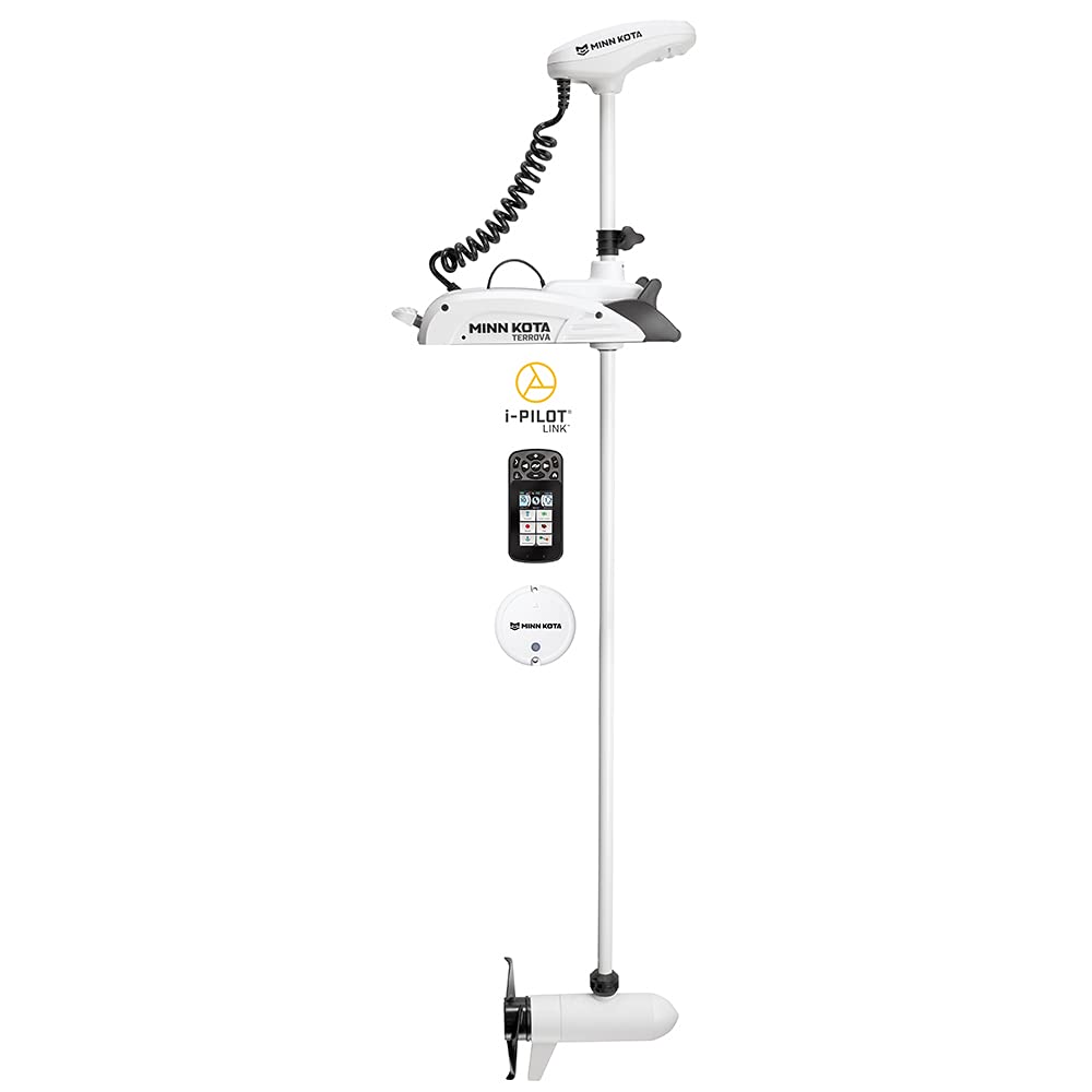 Minn Kota 1363747 Riptide Terrova Saltwater Electric-steer Bow-Mount Trolling Motor with Digital Maximizer & i-Pilot Link GPS, 80 lbs Thrust, 72" Shaft