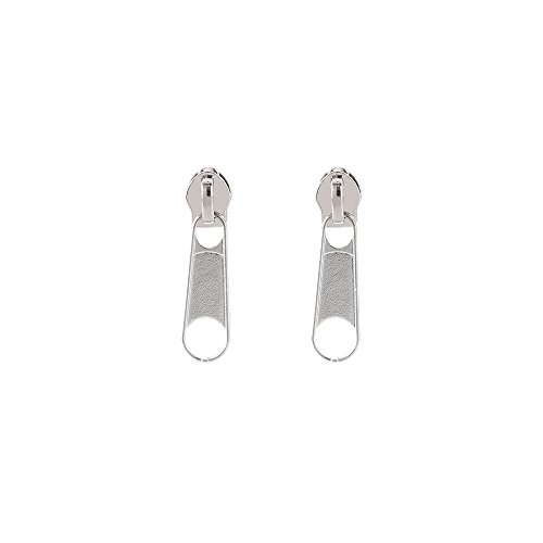 Novelty Zipper Head Earring Stud Silver Individuality Earring for Young Women