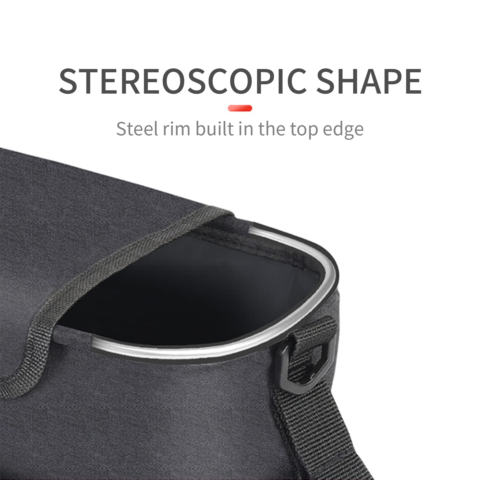 Universal Baby Stroller Organizer with Cup Holder, MOXIV Stroller Storage Caddy Bag with Adjustable Shoulder Strap, Large Capacity for Baby Essentials, Compact Design Fits Most Strollers(Black)