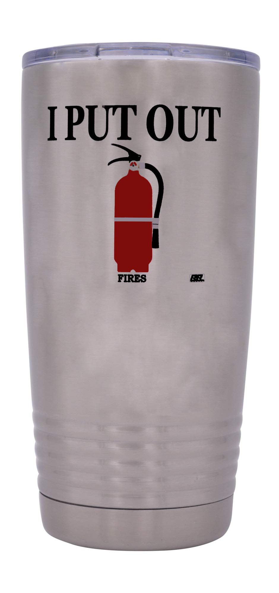 Rogue River Tactical Funny Firefighter 20 Oz. Travel Tumbler Mug Cup w/Lid Vacuum Insulated I Put Out Fires FD Fireman