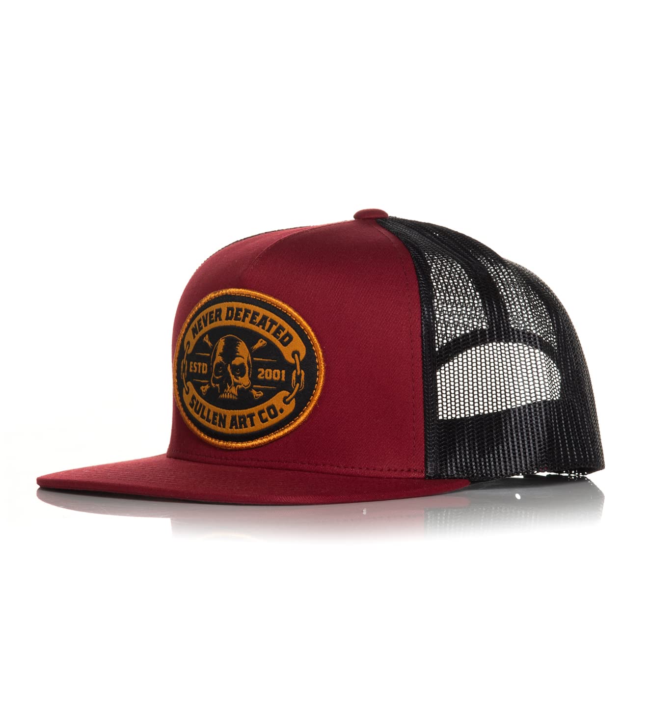 Sullen Never Defeated Snapback Tattoo Lifestyle Hat (Port)