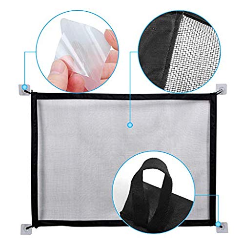 Mesh Dog Gate, Magic Gate for Dog, Portable Folding Pet Gate, Safety Guard for Pet, Safety Fence Fits Spaces Between 32 in to 39 in Wide