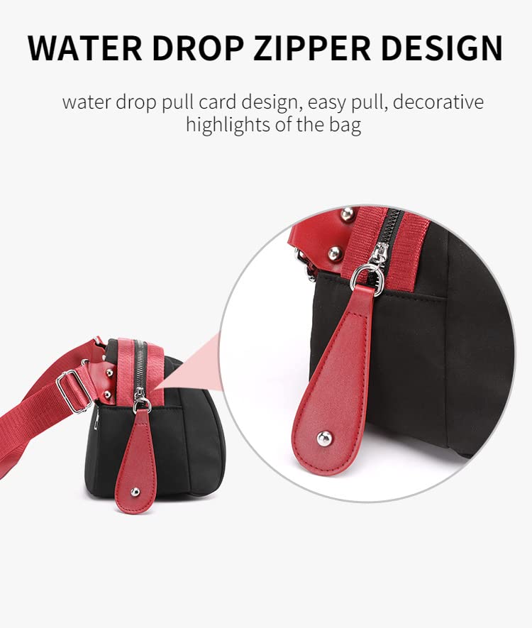 Women Waterproof Shell Small Shoulder Bag Crossbody Bag Oxford Handbags Wide Strap Handbags Purses (YELLOW)