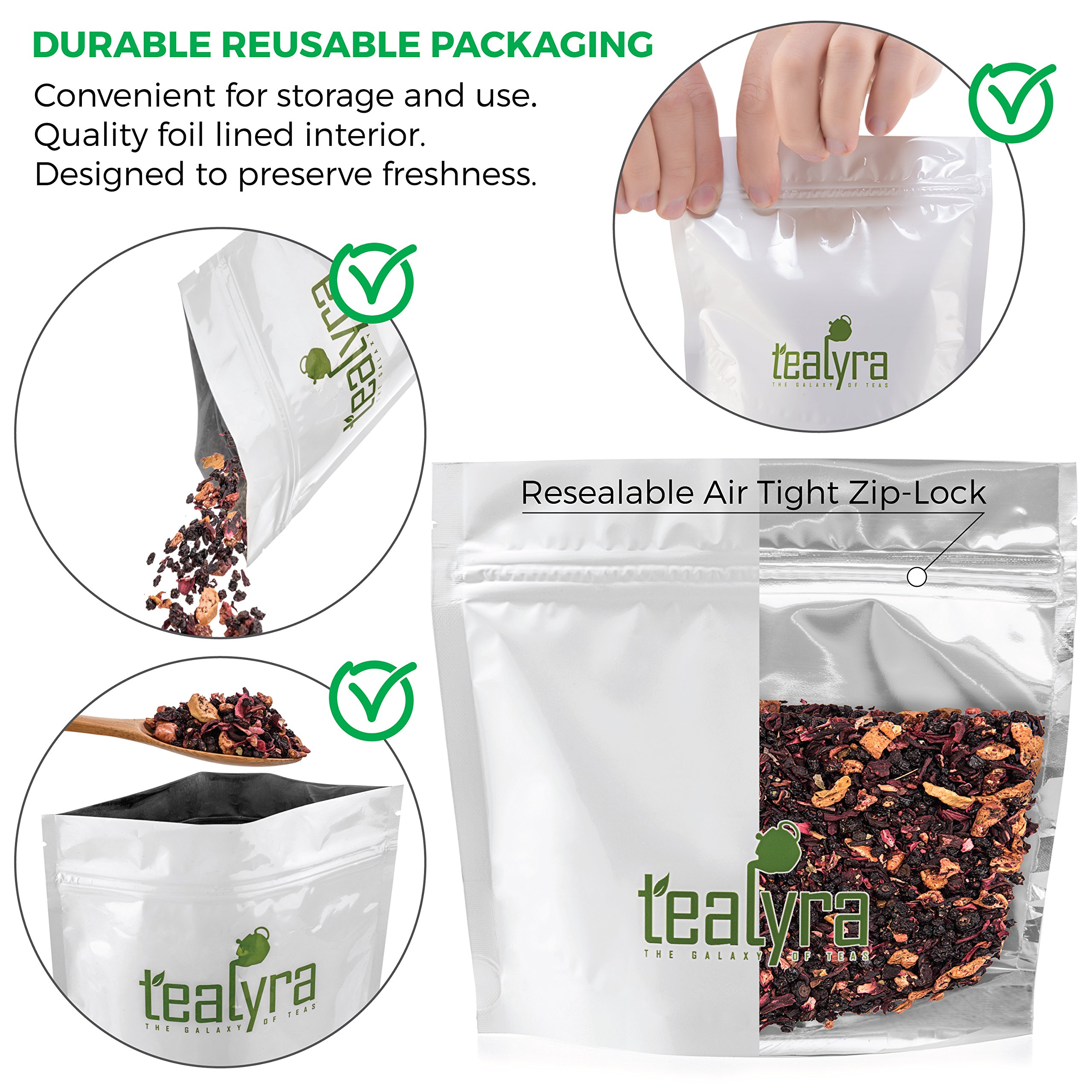 Tealyra - Grandma's Garden Berry - Fruit Tea Blend - Hibiscus and Berries Based Herbal Loose Leaf Tea - Vitamines Rich - Caffeine-Free - Hot and Iced Tea - 110g (4-ounce)