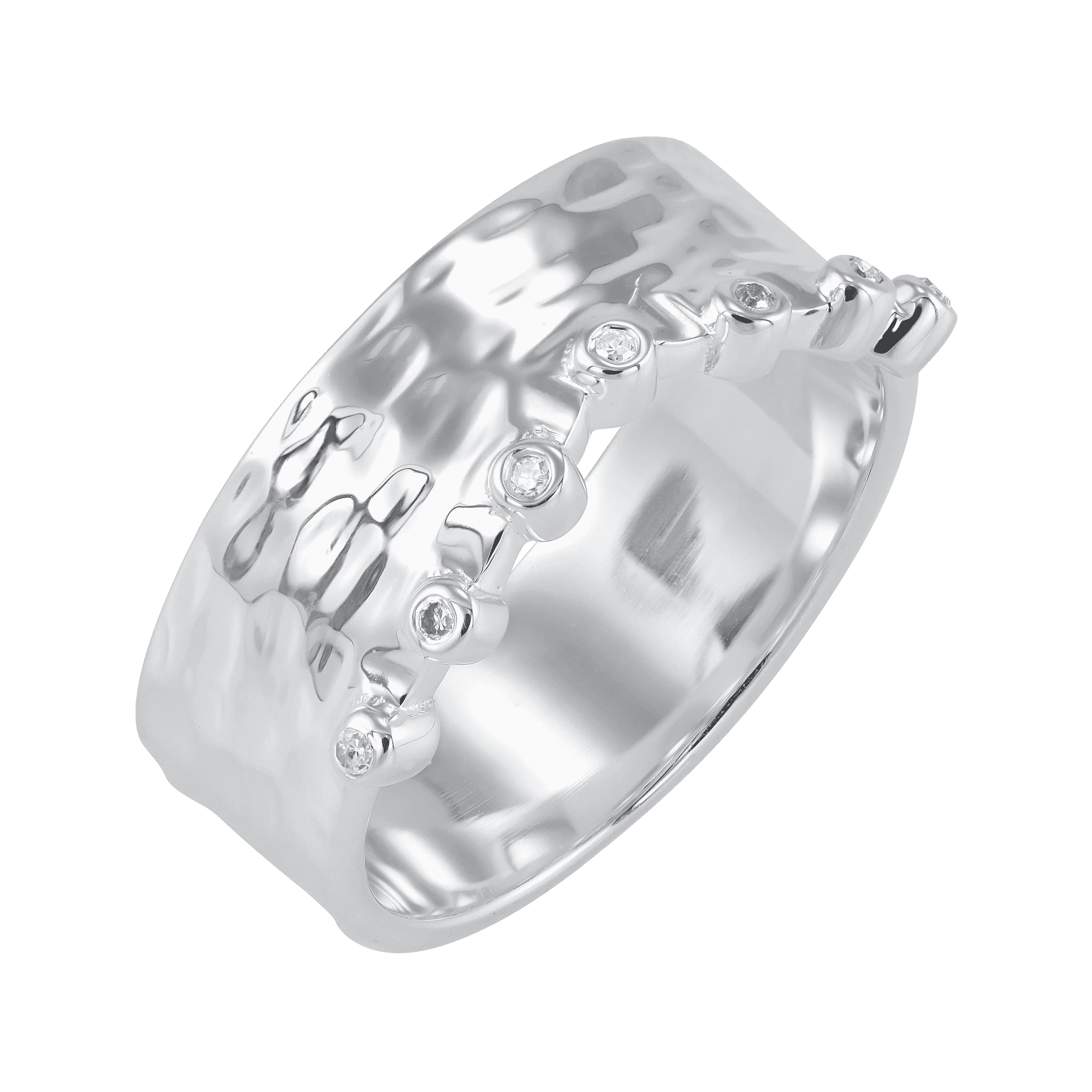 Silpada 'Hint of Twinkle' Diamond Band Ring in Sterling Silver, Size 8, Size 8